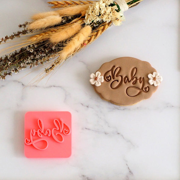 Baby (Bold Script) Emboss 3D Printed Cookie Stamp – Sweet Themes