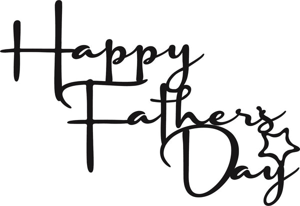 Happy Father's Day (Script) Cake Topper - Plywood – Sweet Themes
