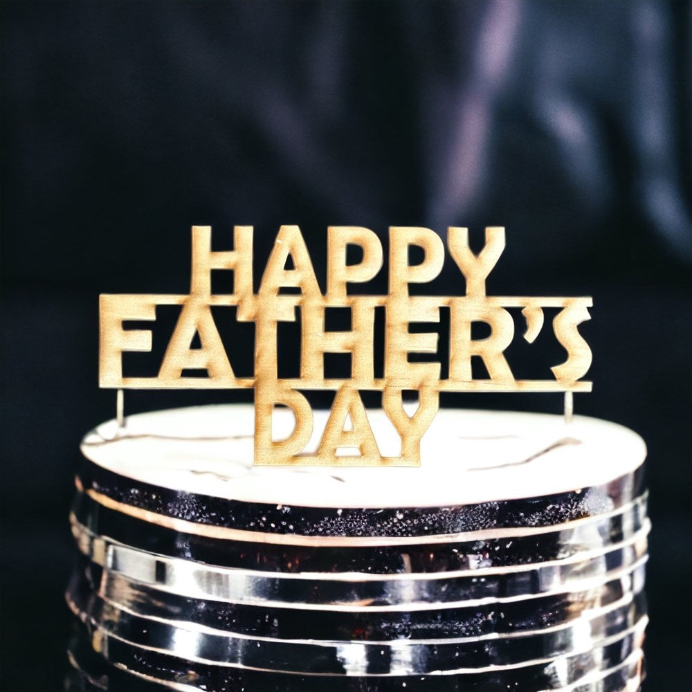 Happy Father's Day (Bold) Cake Topper - Plywood – Sweet Themes