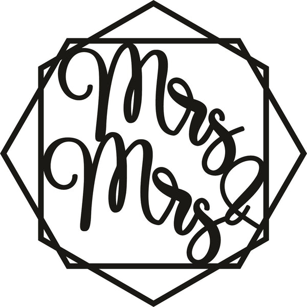 Mrs & Mrs (Bold Script) Cake Topper - Plywood – Sweet Themes