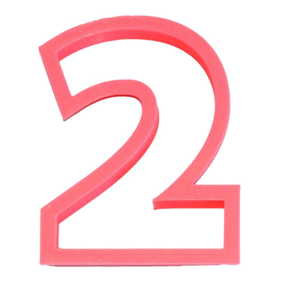 Number 2 (Two) 3D Printed Cookie Cutter – Sweet Themes
