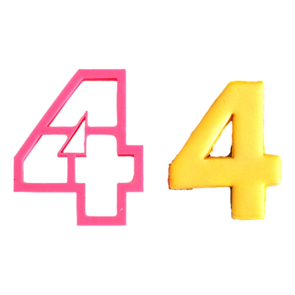 Number 4 (Four) - 3D Printed Cookie Cutter – Sweet Themes