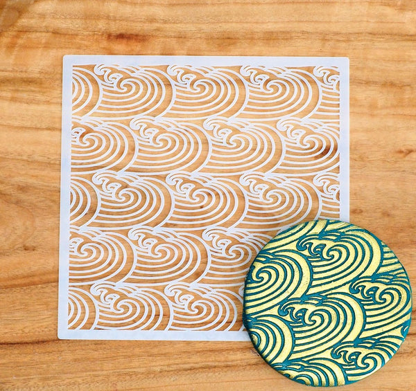 Wave Cookie Stencil – Sweet Themes